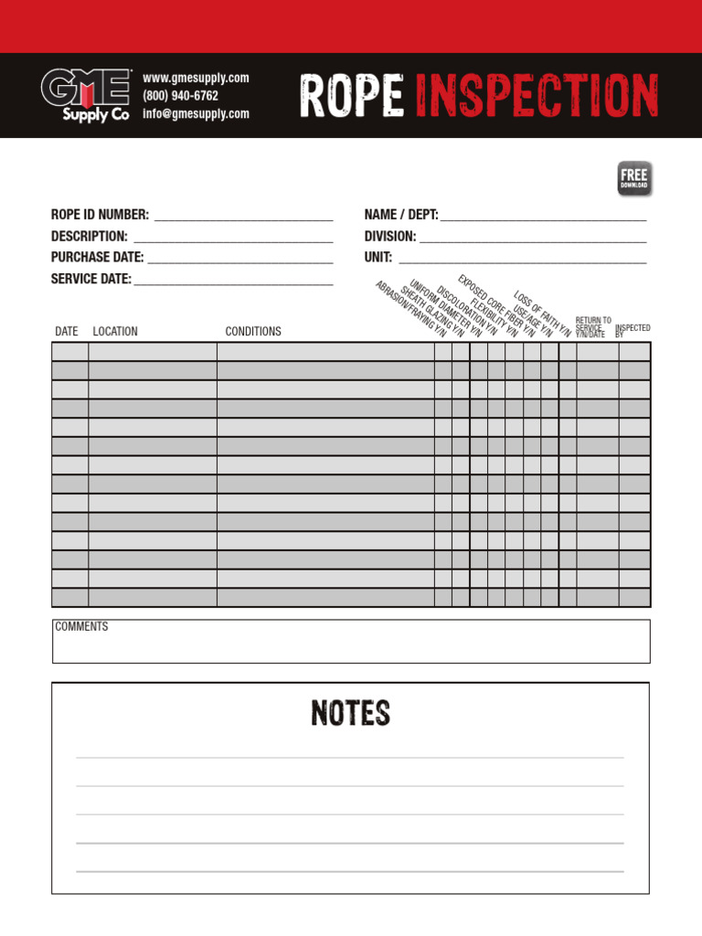 Inspection Rope Fillable GME | PDF