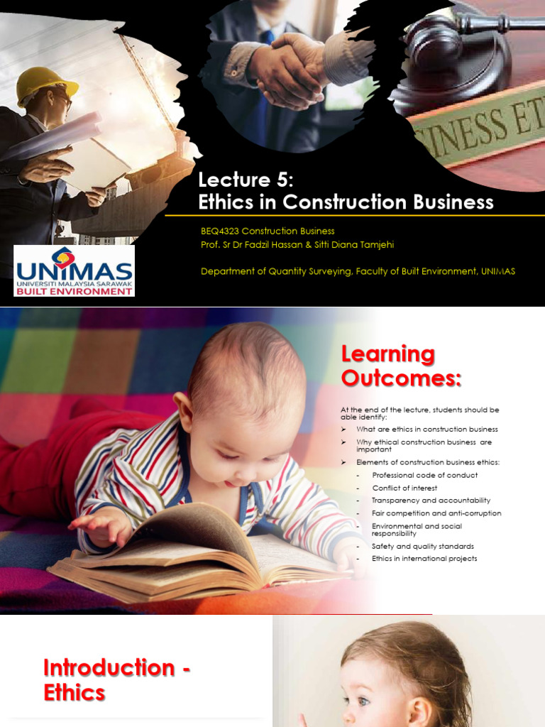 Lecture 5 - Ethics in Construction Business | PDF | Business Ethics ...