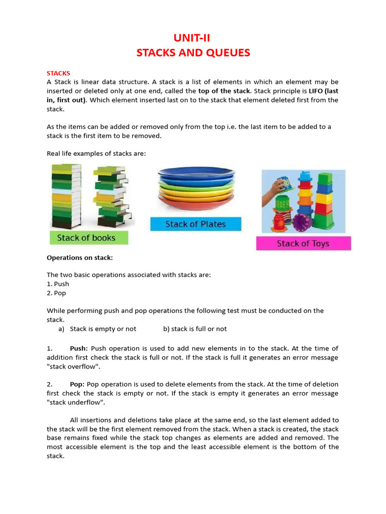 STACK AND QUEUE.docx | PDF | Queue (Abstract Data Type) | Computer ... STACK AND QUEUE.docx | PDF | Queue (Abstract Data Type) | Computer ...