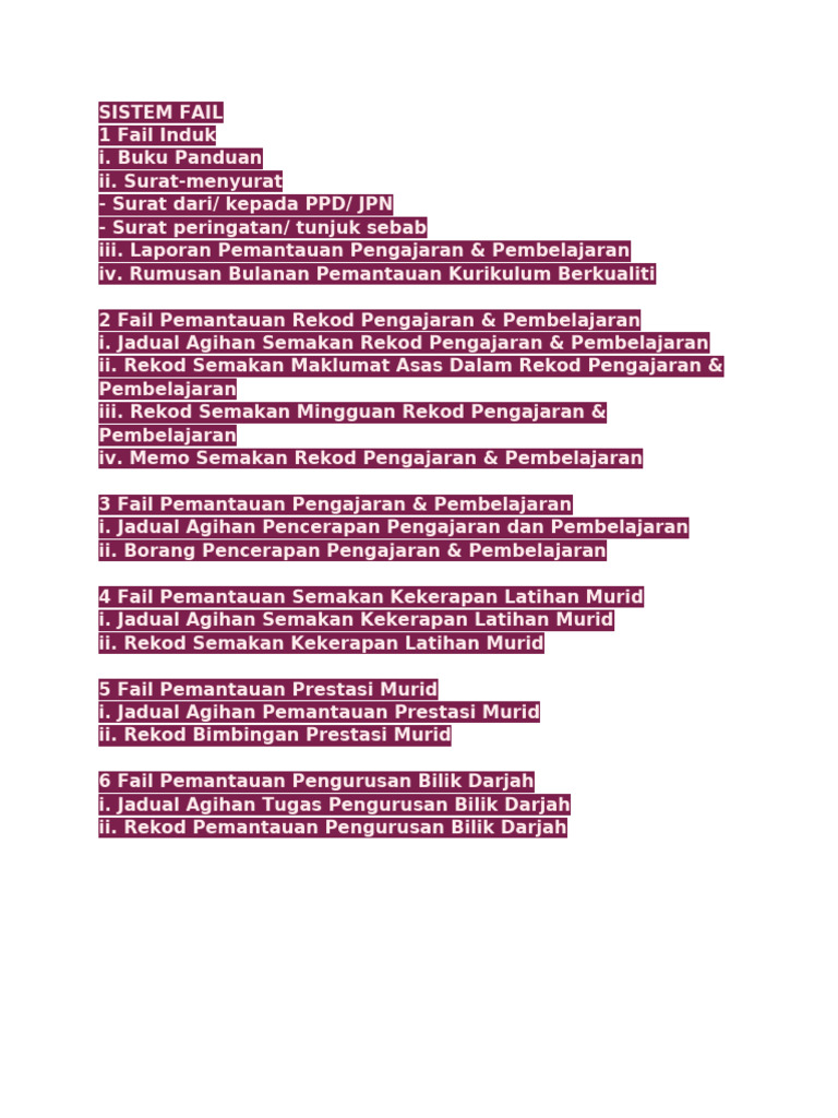 Sistem Fail PKB | PDF