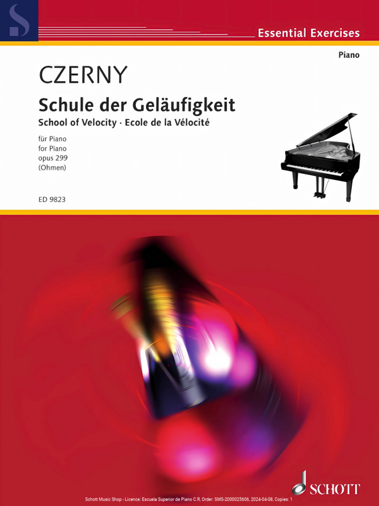 School of Velocity Op. 299 (C. Czerny) Schott (1) | PDF | Classical Music | Piano
