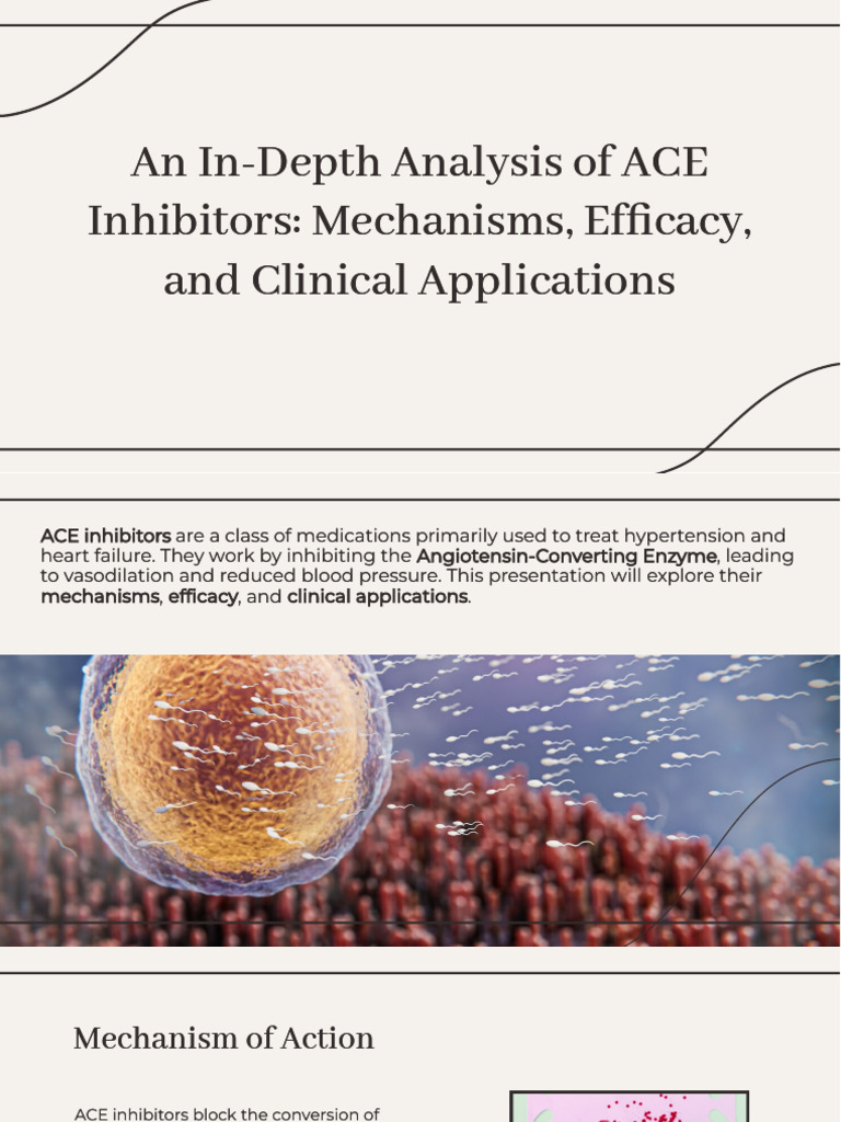 Slidesgo An in Depth Analysis of Ace Inhibitors Mechanisms Efficacy and ...
