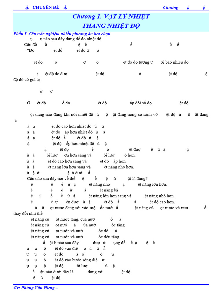 vật-lý-12-Chương-1-Vật-lý-nhiệt-BTCD | PDF