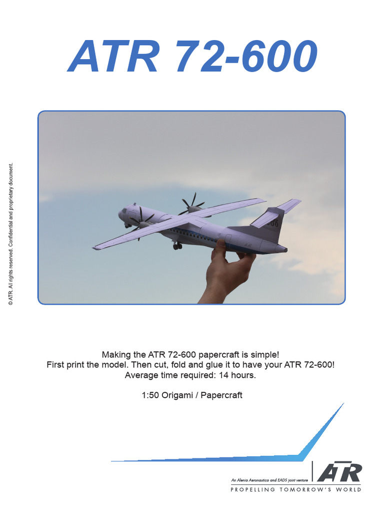 ATR72 Paperkraft Manual | PDF | Printing Materials | Stationery