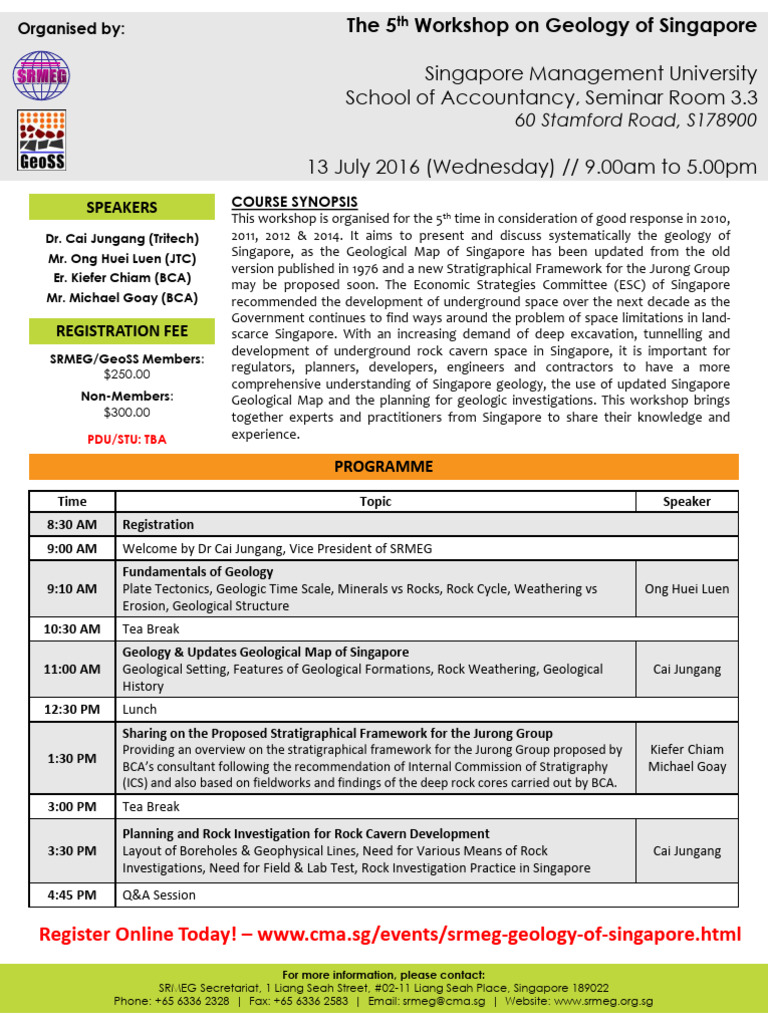 5th Workshop On Geology of Singapore Flyer | PDF | Geology | Earth Sciences