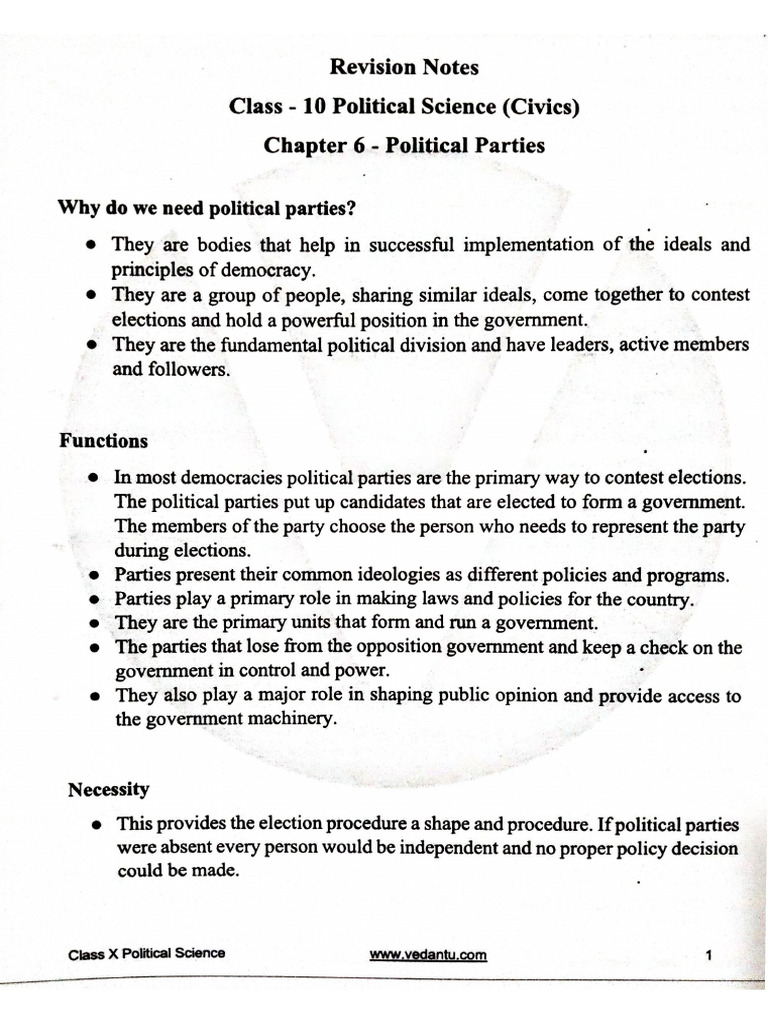 Political parties and outcomes of democracy | PDF
