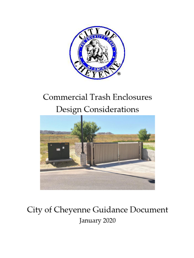 Commercial Trash Enclosure Guidelines | PDF | Waste | Truck