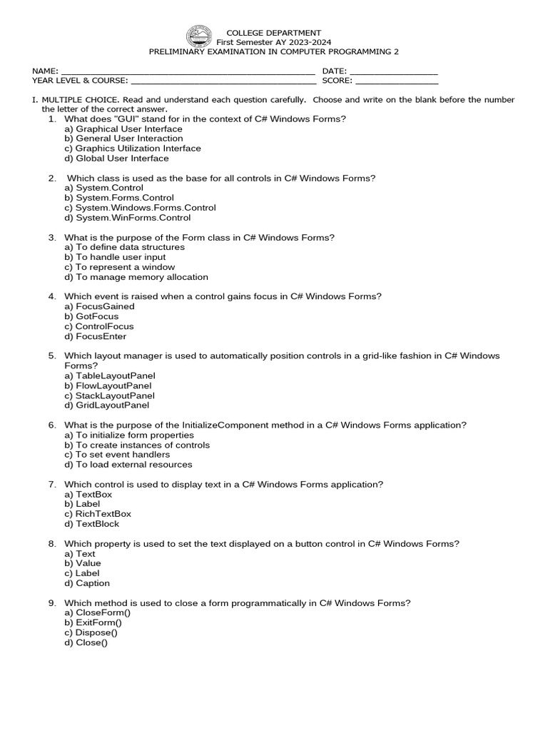 Cprog2 Prelim | PDF | Window (Computing) | Graphical User Interfaces