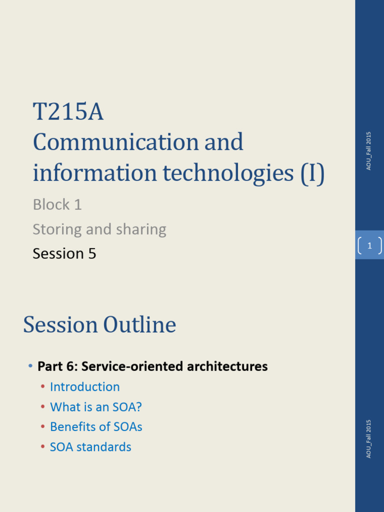 T215A_Session 5 | PDF | Soap | Service Oriented Architecture