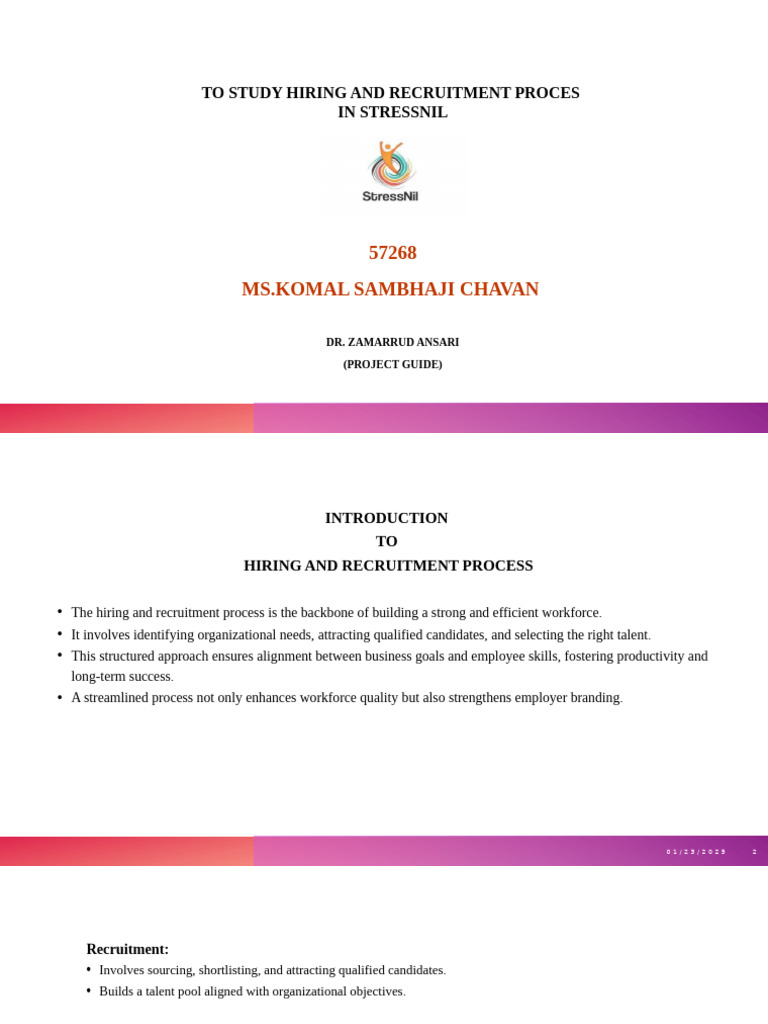 SIP PPT Komal Chavan ZA Mentees | PDF | Recruitment | Employee Retention