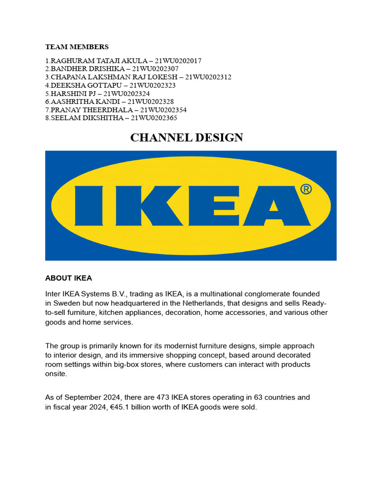 Ikea Channel Design | PDF | Supply Chain | Lean Manufacturing