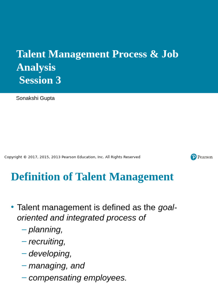 Talent Management and Job Analysis Guide | PDF | Talent Management ...