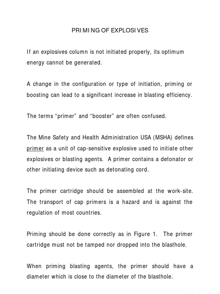 G - Priming of Explosives | PDF | Explosive Material | Explosion