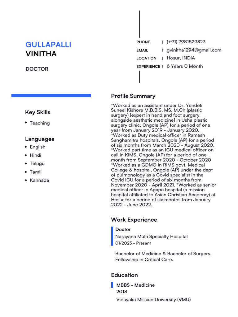 DR GULLAPALLI VINITHA MCH | PDF