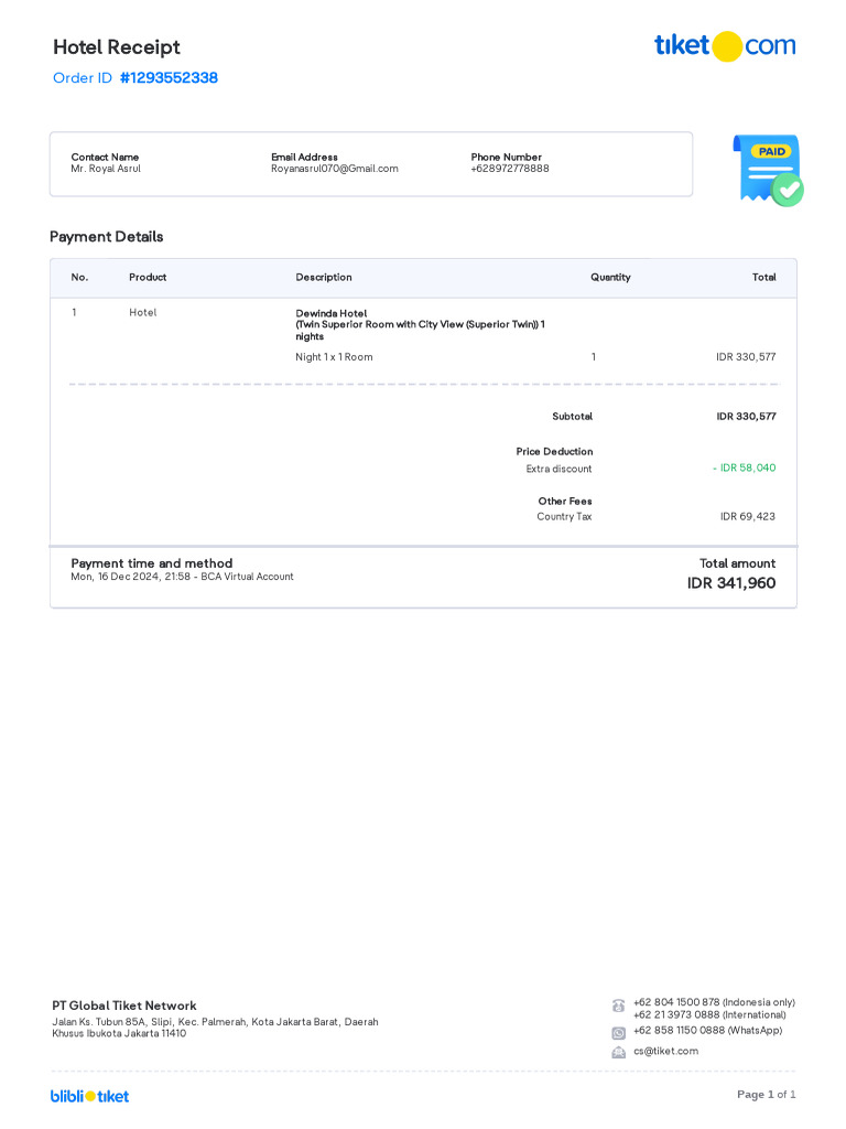 Receipt - Order Id 1293552338 | PDF | Payments | Taxes