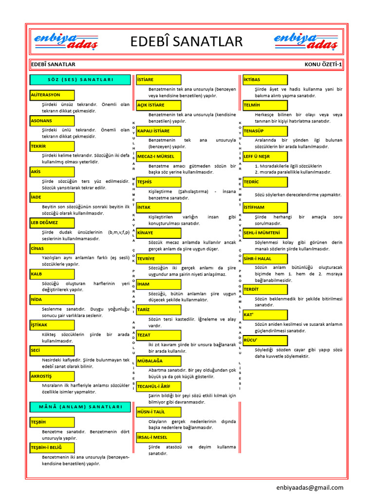 Edebî Sanatlar | PDF