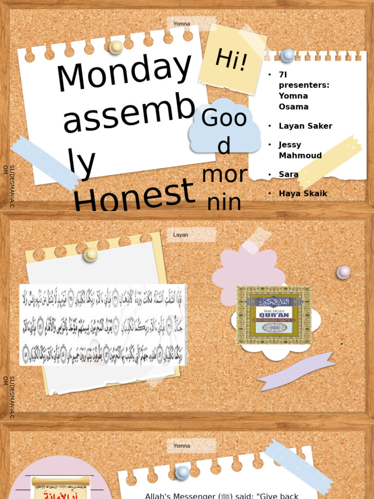 7I Monday 6th May Assembly About Honesty and Self Esteem | PDF | Self ...
