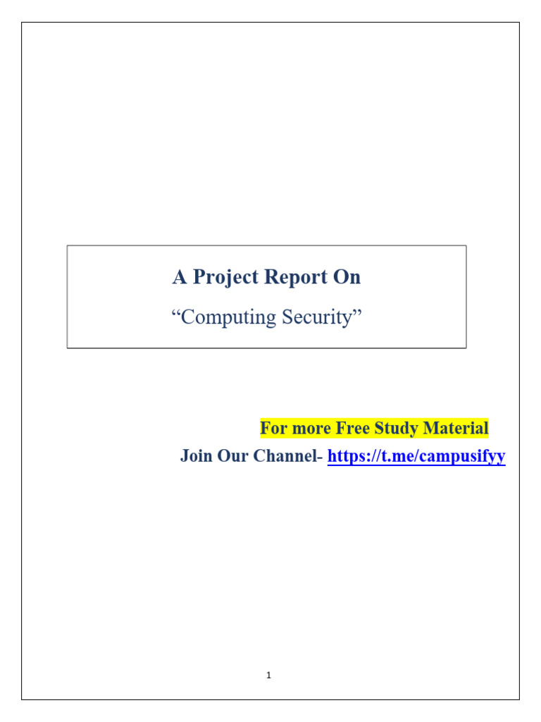 NIS Microproject 1 by Campusify | PDF | Security | Computer Security