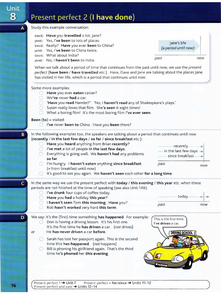 Present perfect_EGU_Unit8 | PDF