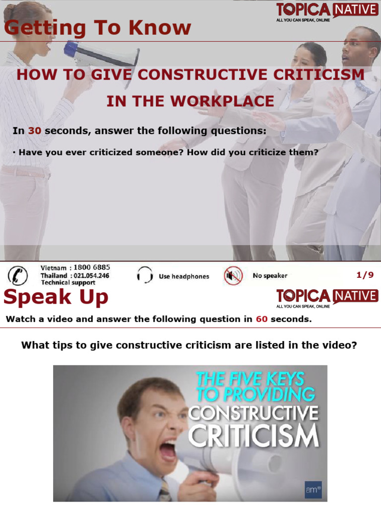 IO 16.03 .2016 How To Give Constructive Criticism in The Workplace IO ...