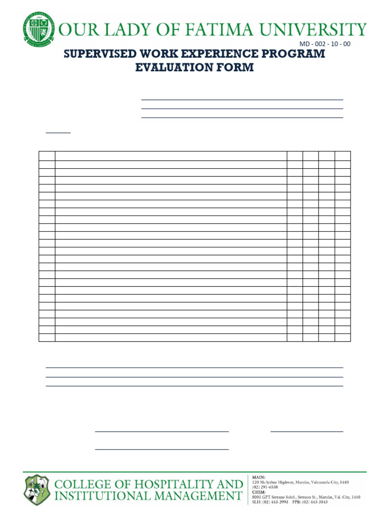 HMD Evaluation Form for Trainees | PDF