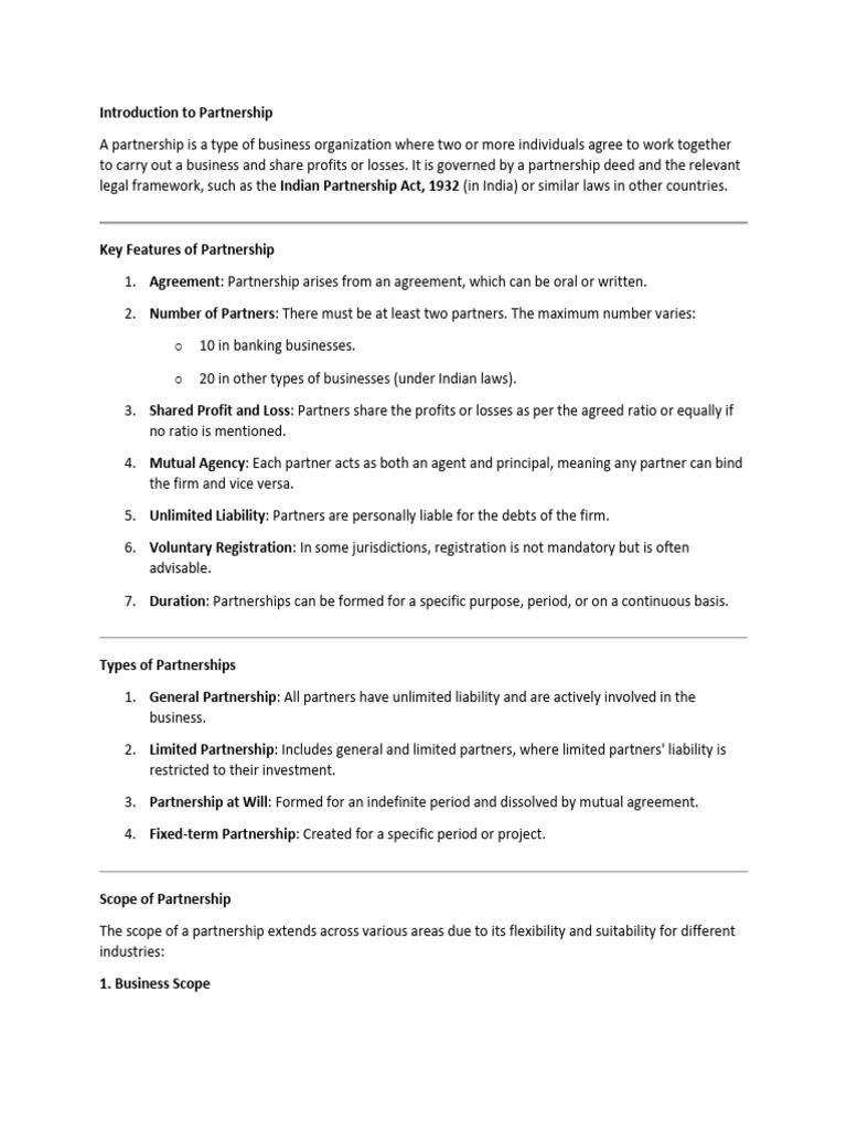 Partnership Notes ADPAF IV | PDF | Partnership | Legal Liability