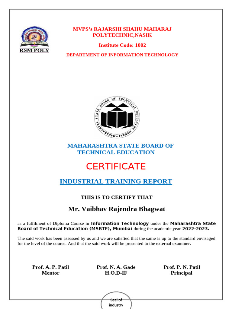 Vaibhav ITR Certificate (1) | PDF