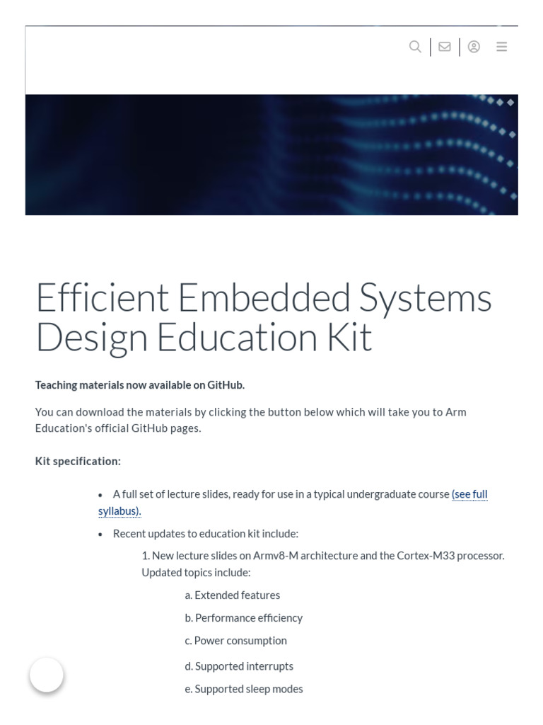 Efficient Embedded Systems Design - Arm® | PDF | Embedded System | Microcontroller