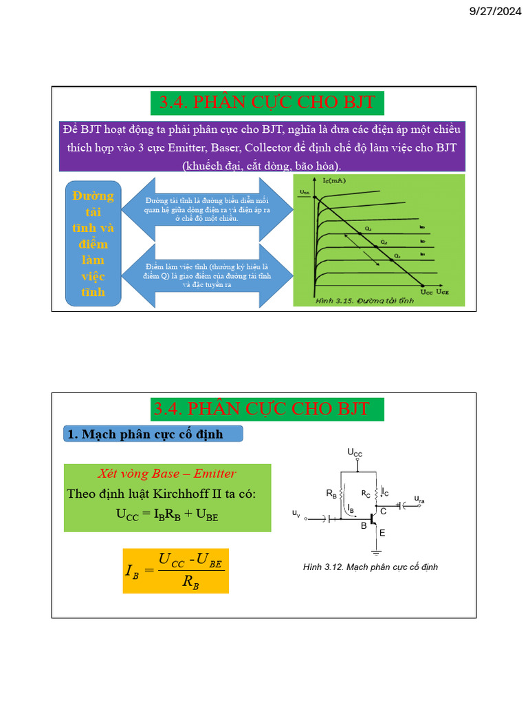 3.2 Phân C C Cho BJT - 1 | PDF