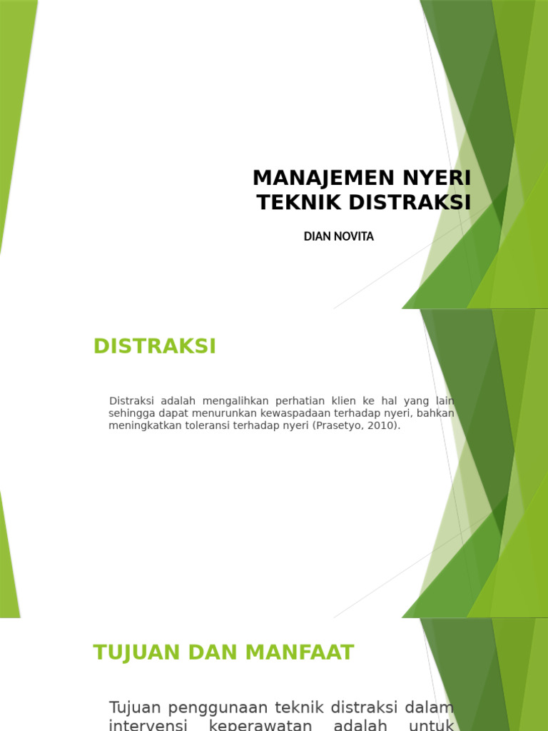 Manajemen Nyeri Teknik Distraksi | PDF