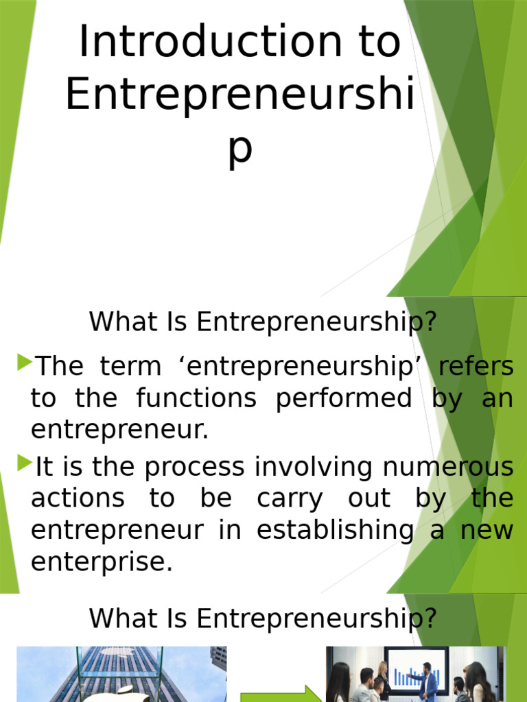 Introduction To Entrep | PDF | Feasibility Study | Entrepreneurship