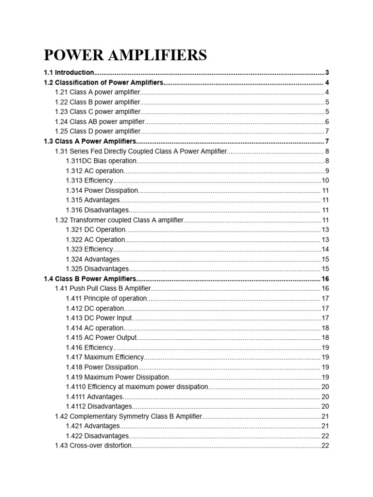 Power Amplifiers | PDF | Amplifier | Direct Current