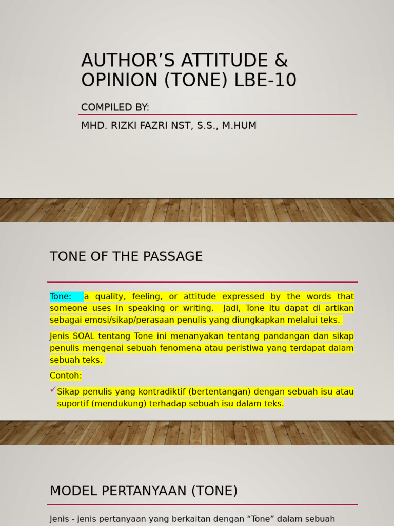 Author's Attitude & Opinion (Tone) Lbe-10 | PDF | Earthquakes | Deforestation