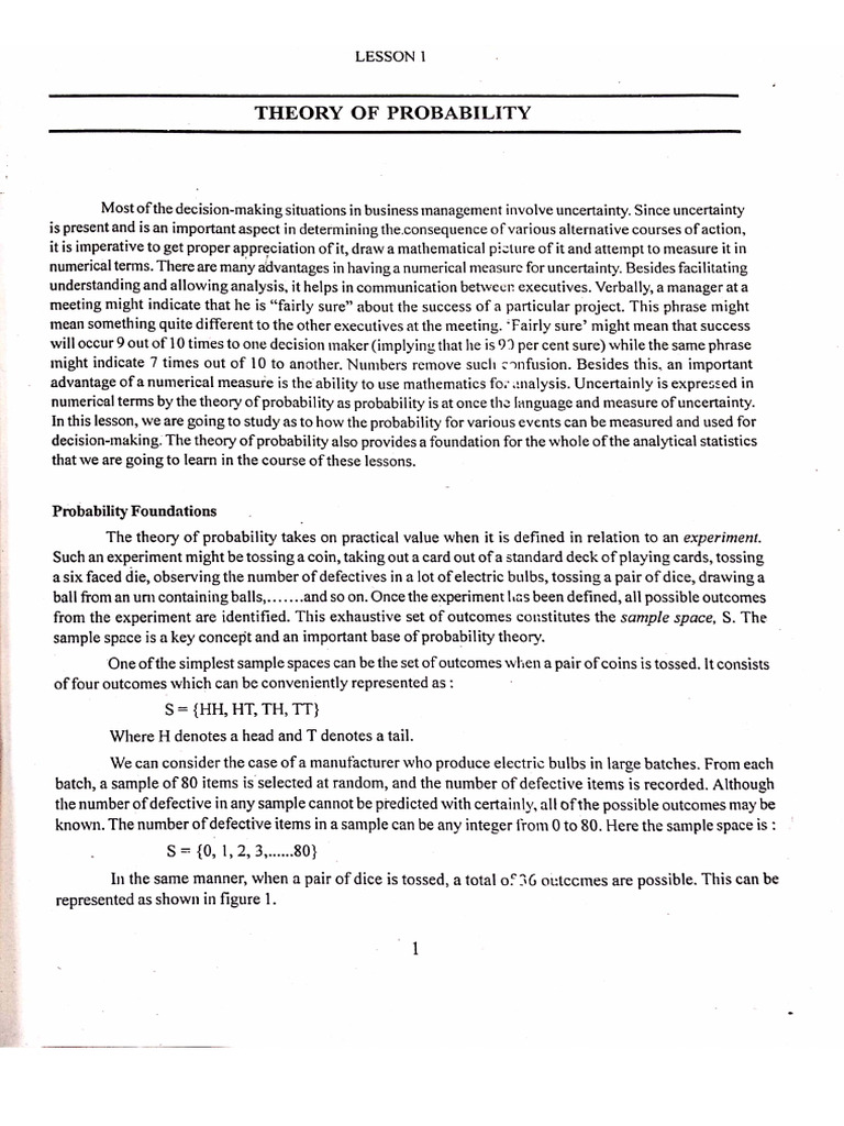 Probability Introduction | PDF