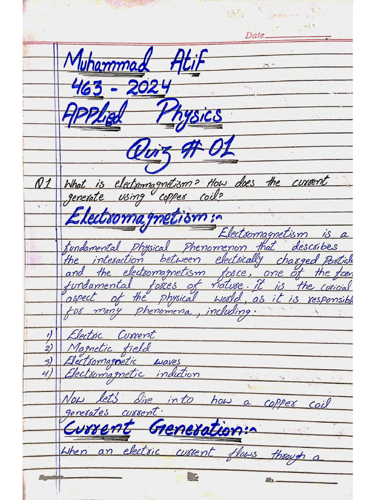 Quiz Physics 1 | PDF