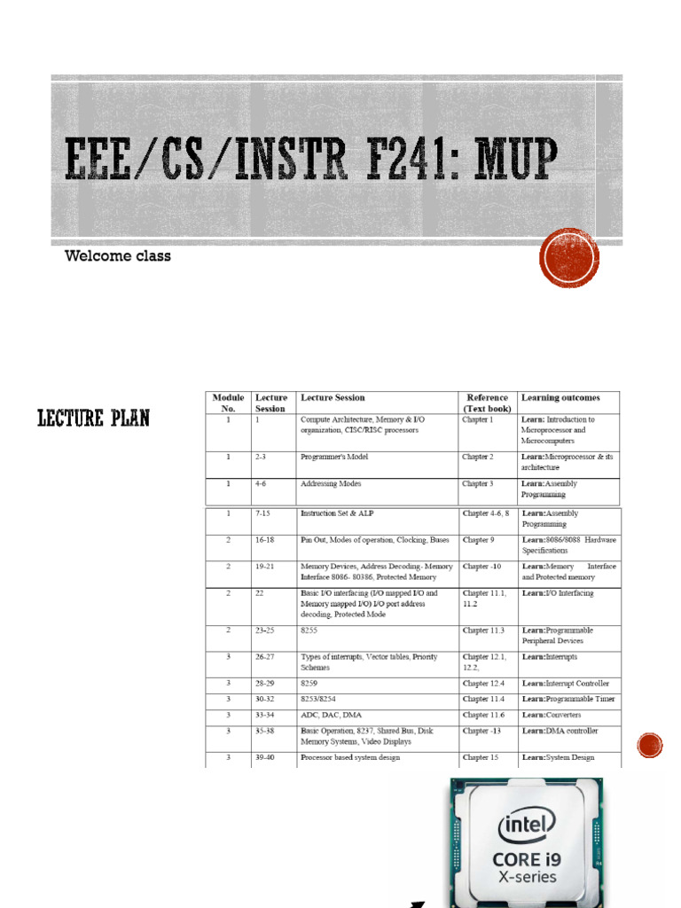 MUP All Lectures Merged | PDF | Embedded System | Central Processing Unit