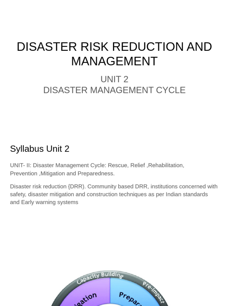 DRRM CSE UNIT 2 | PDF | Emergency Management | Disaster Risk Reduction