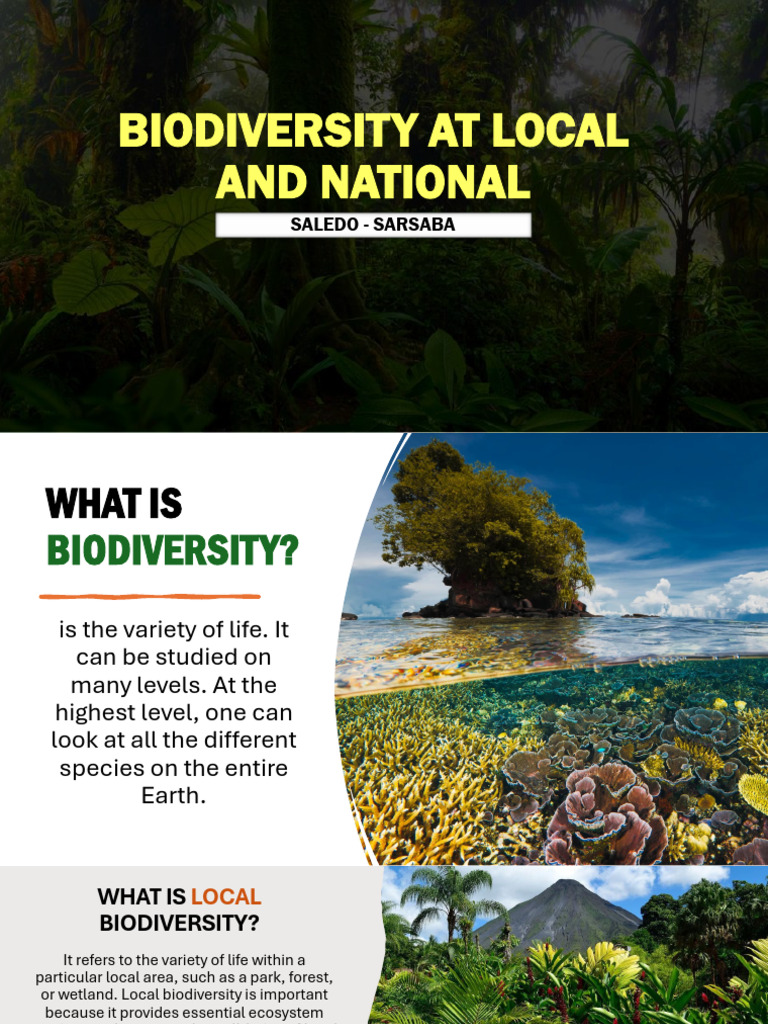 Importance of Local Biodiversity | PDF