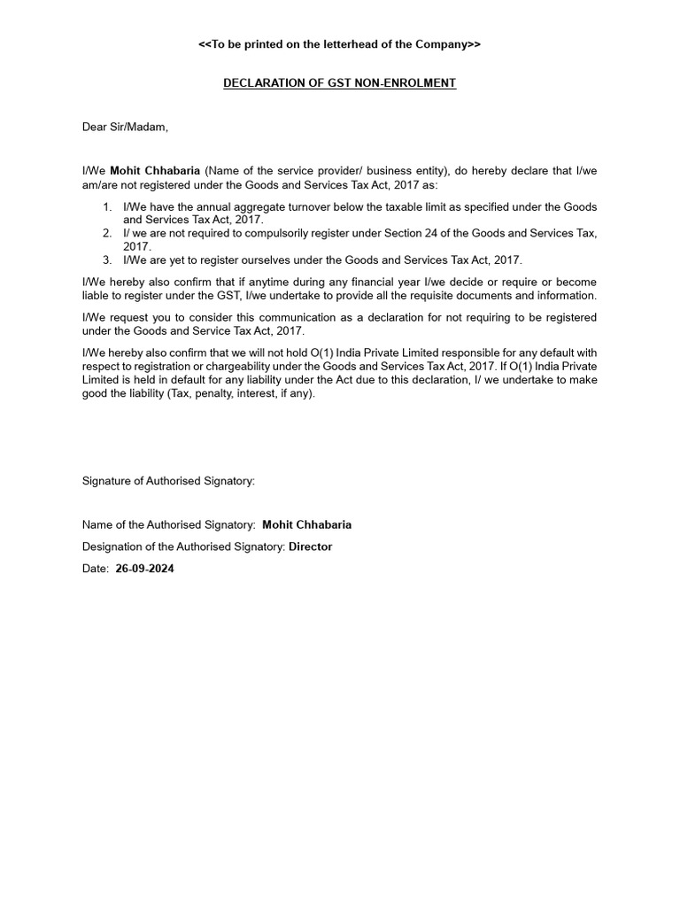 Declaration (2) | PDF