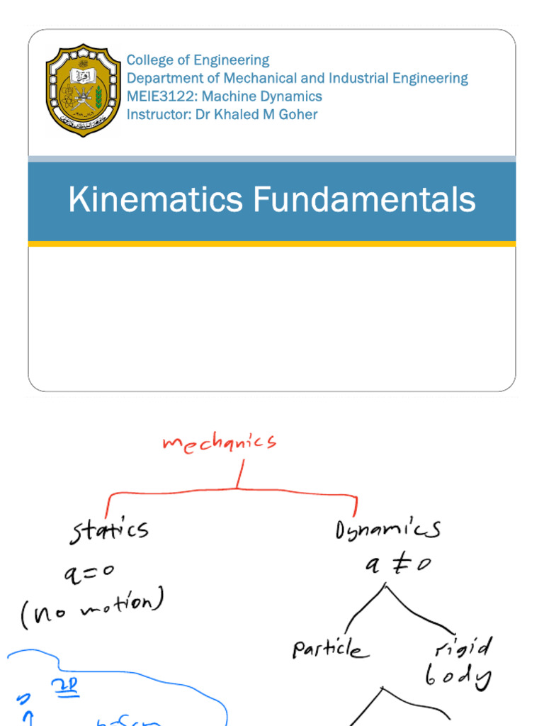 MEIE3122 Chapter 2 Kinematics Fundamentals FL23 | PDF | Kinematics ...