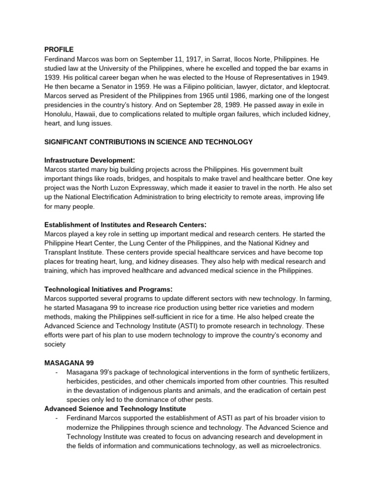 Ferdinand Marcos Script | PDF | Human Rights