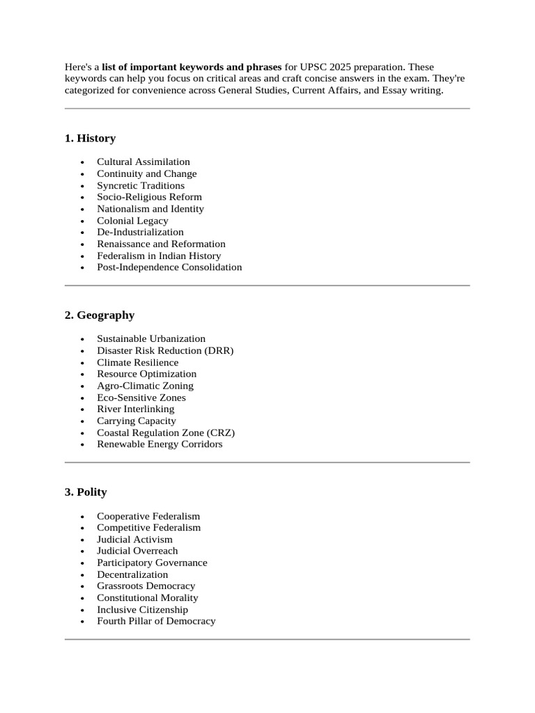 List of Important Topic | PDF | Economies | Natural Environment