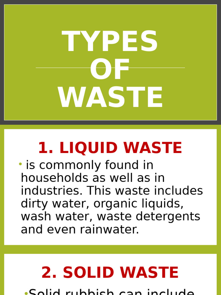 8. TYPES OF WASTES | PDF