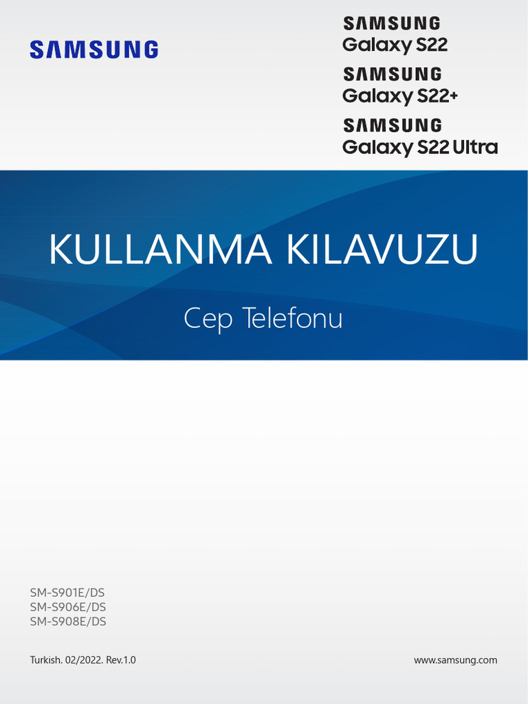 Samsung Galaxy S22 User Manual SM S90X MEA SS Turkish | PDF