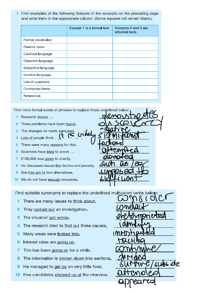 Style Worksheet | PDF