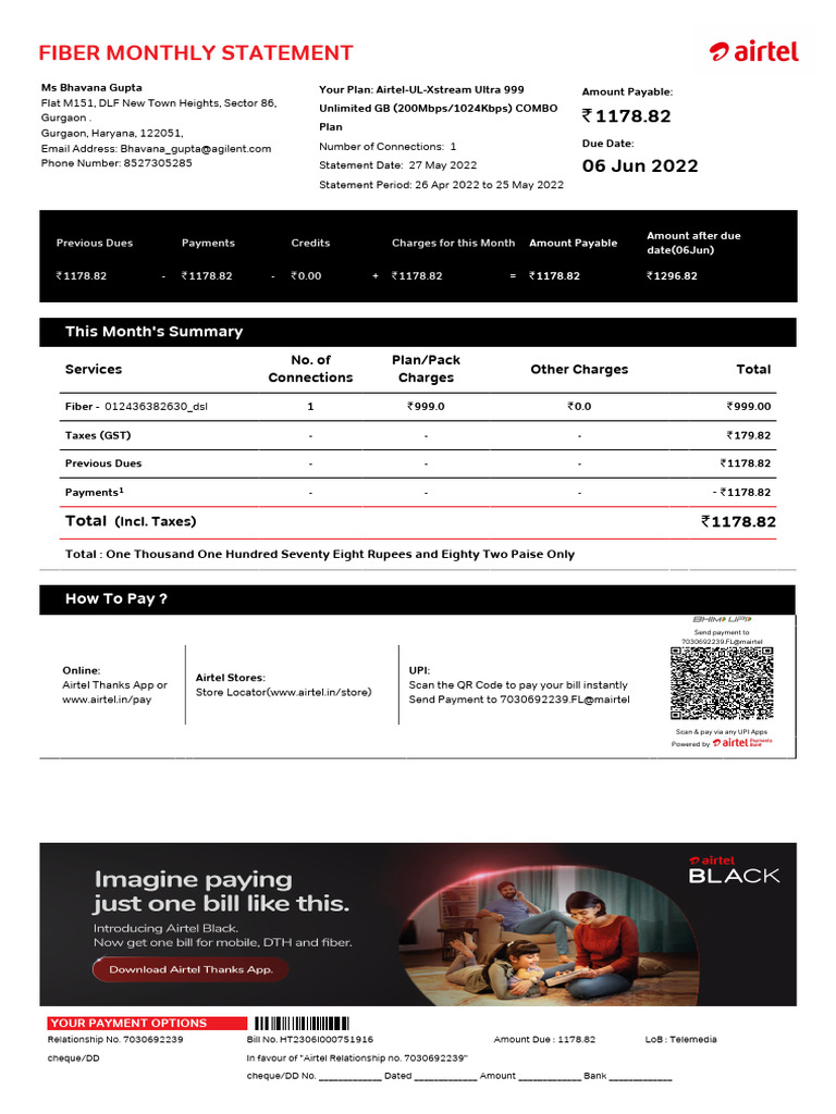 May Bill | PDF | Cheque | Money