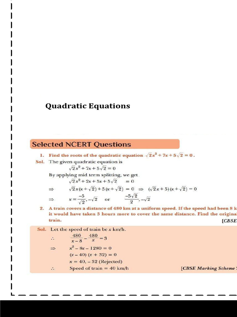 Hot Quadratic Equations | PDF