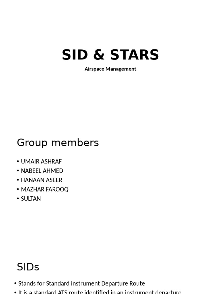 SID & STARS | PDF | Air Traffic Control | Instrument Flight Rules