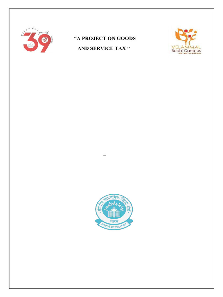 Goods and Service Tax Project Report | PDF