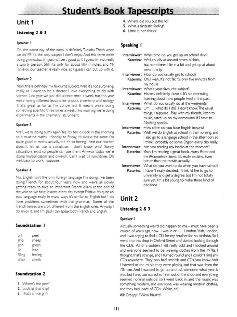 Macmillan Laser B1 - Tape Script | PDF